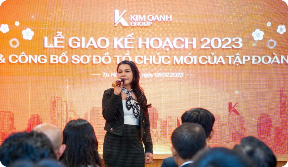 Địa Ốc Kim Oanh giao kế hoạch 2023 và công bố sơ đồ tổ chức mới.